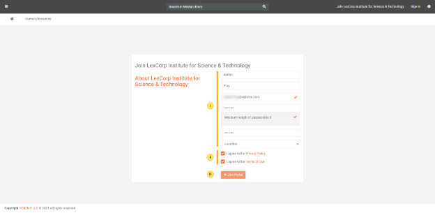 How an Unregistered User Can Join the Portal | VIDIZMO Knowledge Base