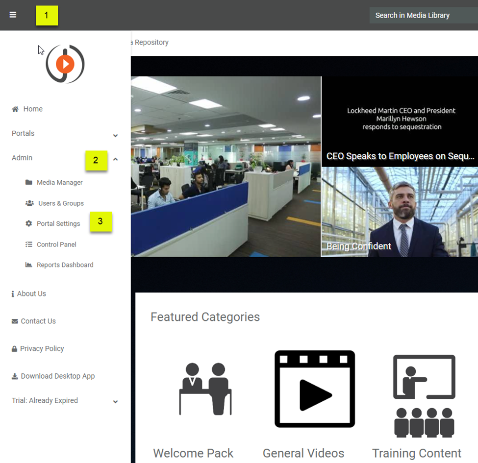How to Change Portal Thumbnail and Site Header | VIDIZMO Knowledge Base