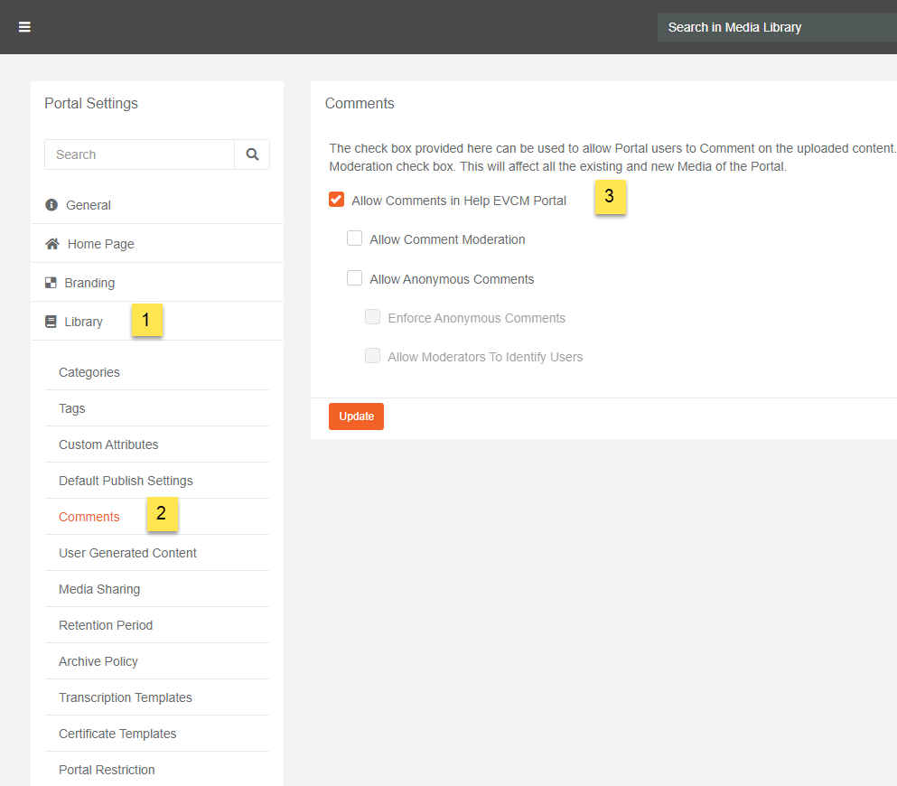 How to Configure Comments in Portal | VIDIZMO Knowledge Base