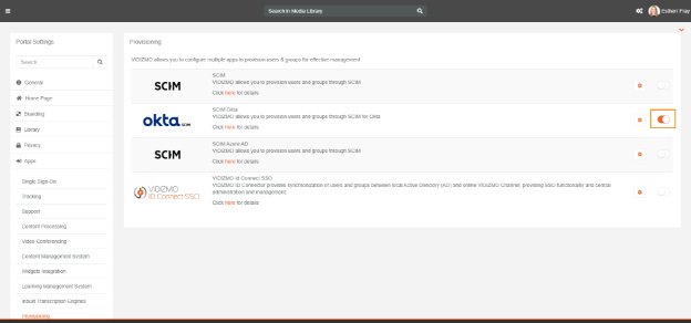 How to Configure SCIM Provisioning using Okta | VIDIZMO Knowledge Base