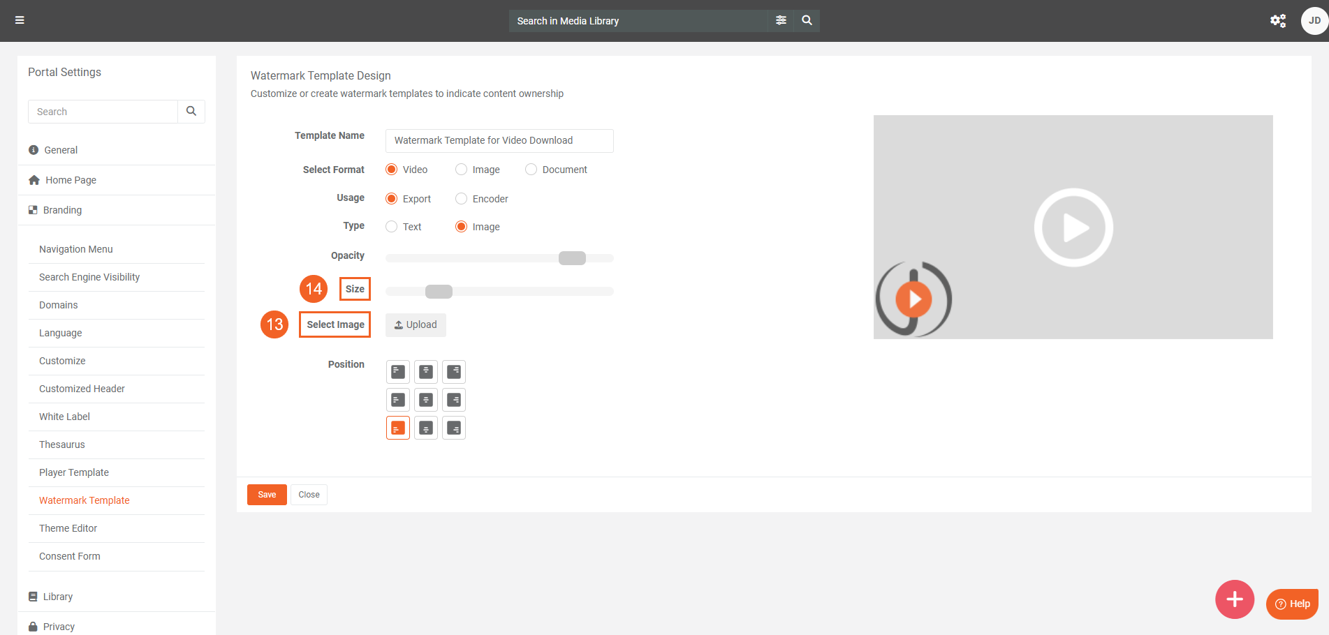 How to Create a Watermark Template | VIDIZMO Knowledge Base