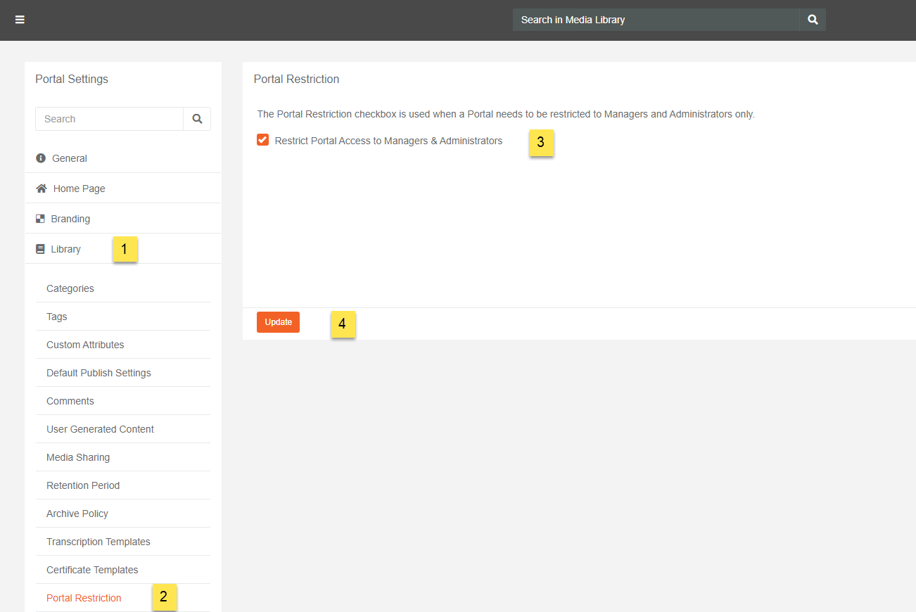 How to Restrict Users from Accessing Portal | VIDIZMO Knowledge Base