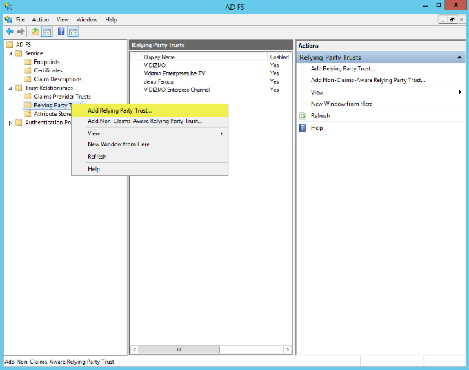 How to Setup SAML-P SSO using ADFS | VIDIZMO Knowledge Base