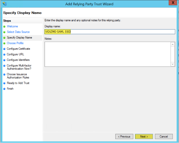 How to Setup SAML-P SSO using ADFS | VIDIZMO Knowledge Base