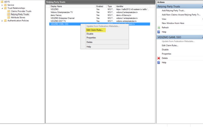 How to Setup SAML-P SSO using ADFS | VIDIZMO Knowledge Base