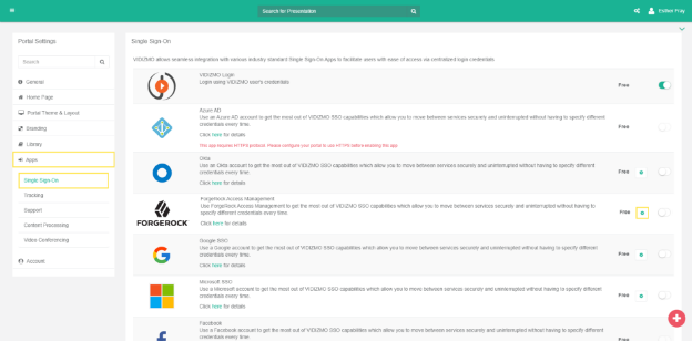 How to Setup SSO using Forgerock | VIDIZMO Knowledge Base
