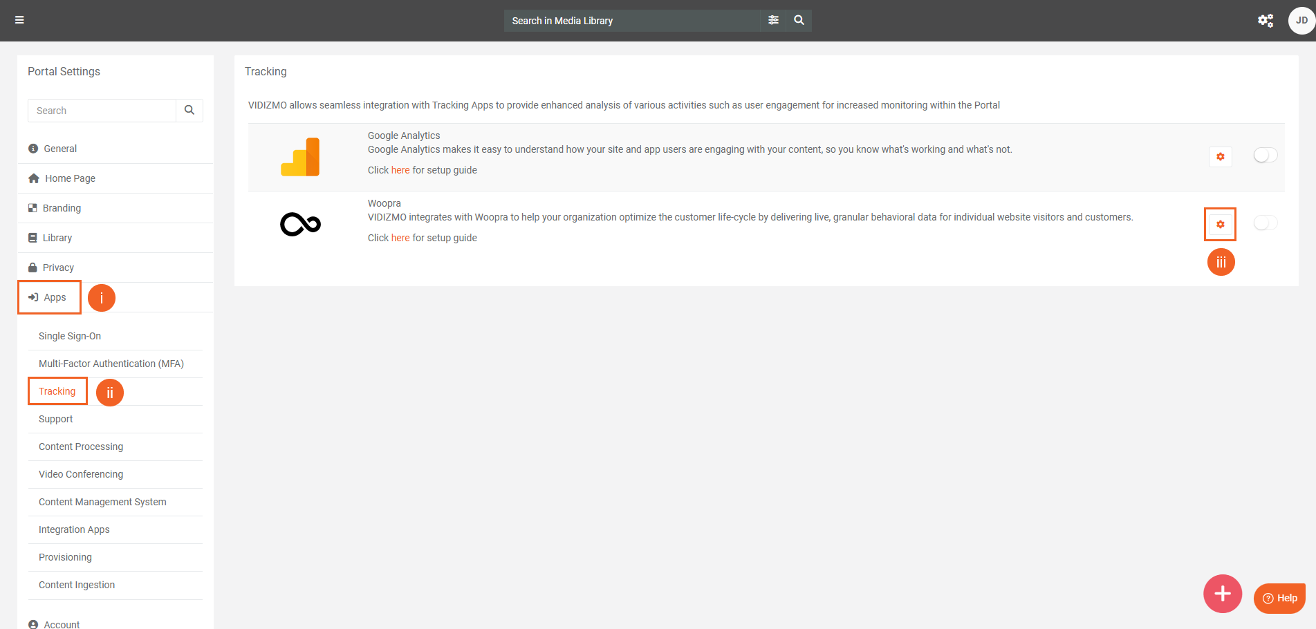 How to Setup Tracking App using Woopra | VIDIZMO Knowledge Base