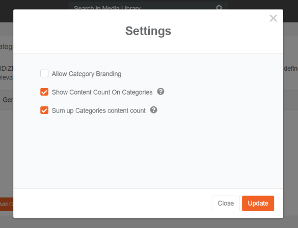 How to customize Category count listing on Media Library | VIDIZMO ...