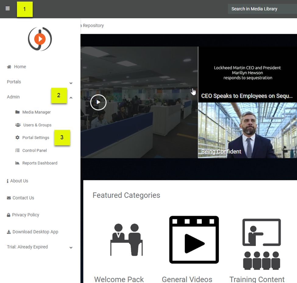 How to design Homepage and Library Header | VIDIZMO Knowledge Base