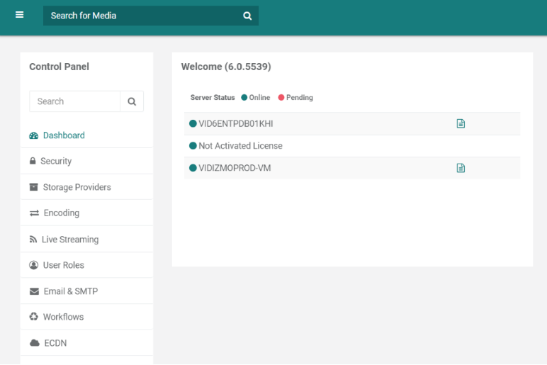 Understanding Control Panel Dashboard | VIDIZMO Knowledge Base