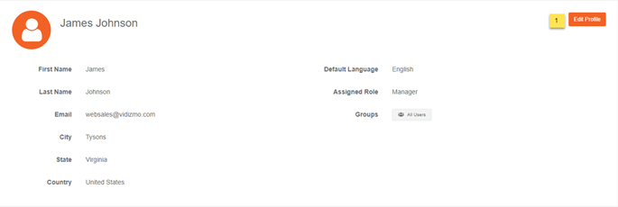 Viewing and Updating User Profile | VIDIZMO Knowledge Base