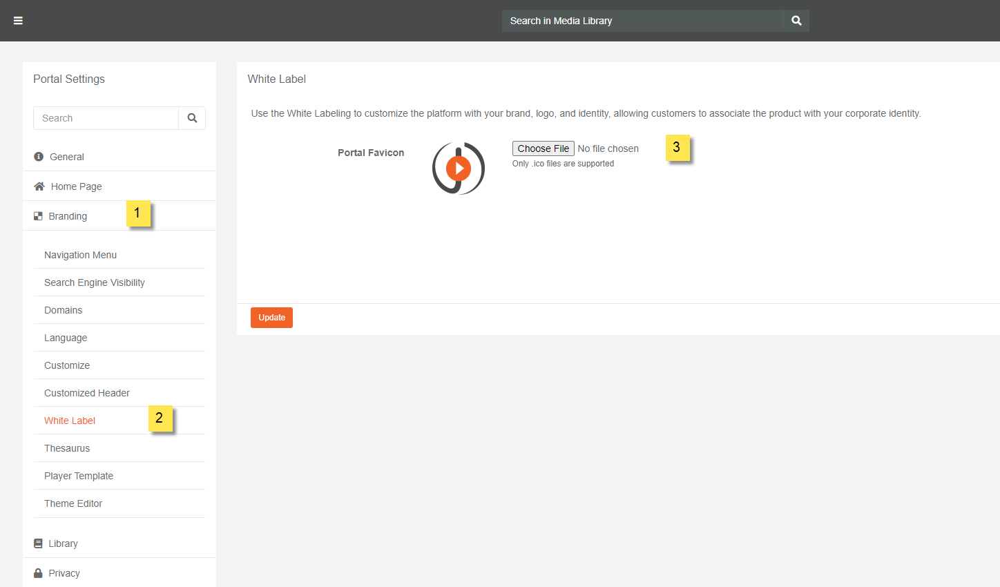 How to Upload Portal Favicon | VIDIZMO Knowledge Base